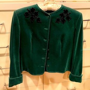 jaeger | Jackets & Coats | Vintage Jaeger Green Velvet Jacket | Poshmark